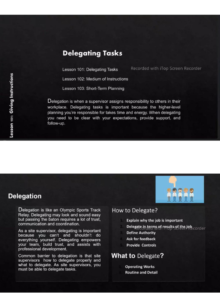 Delegating Task | PDF