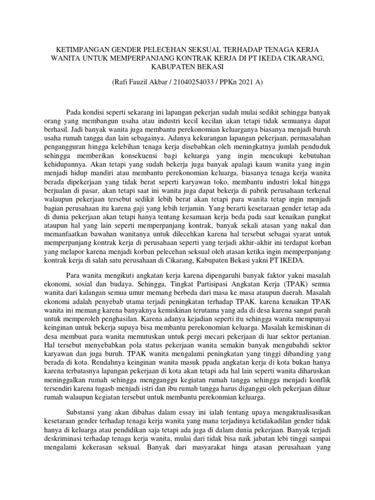 Pelecehan Seksual di PT IKEDA | PDF