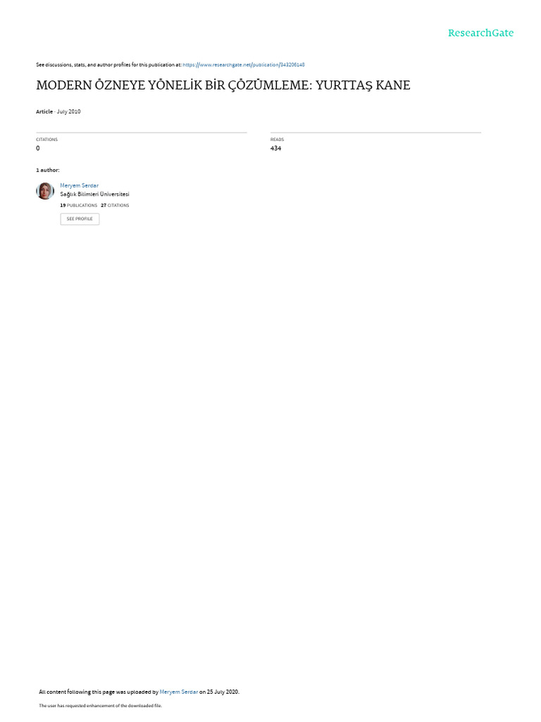 Yurttas Kane | PDF