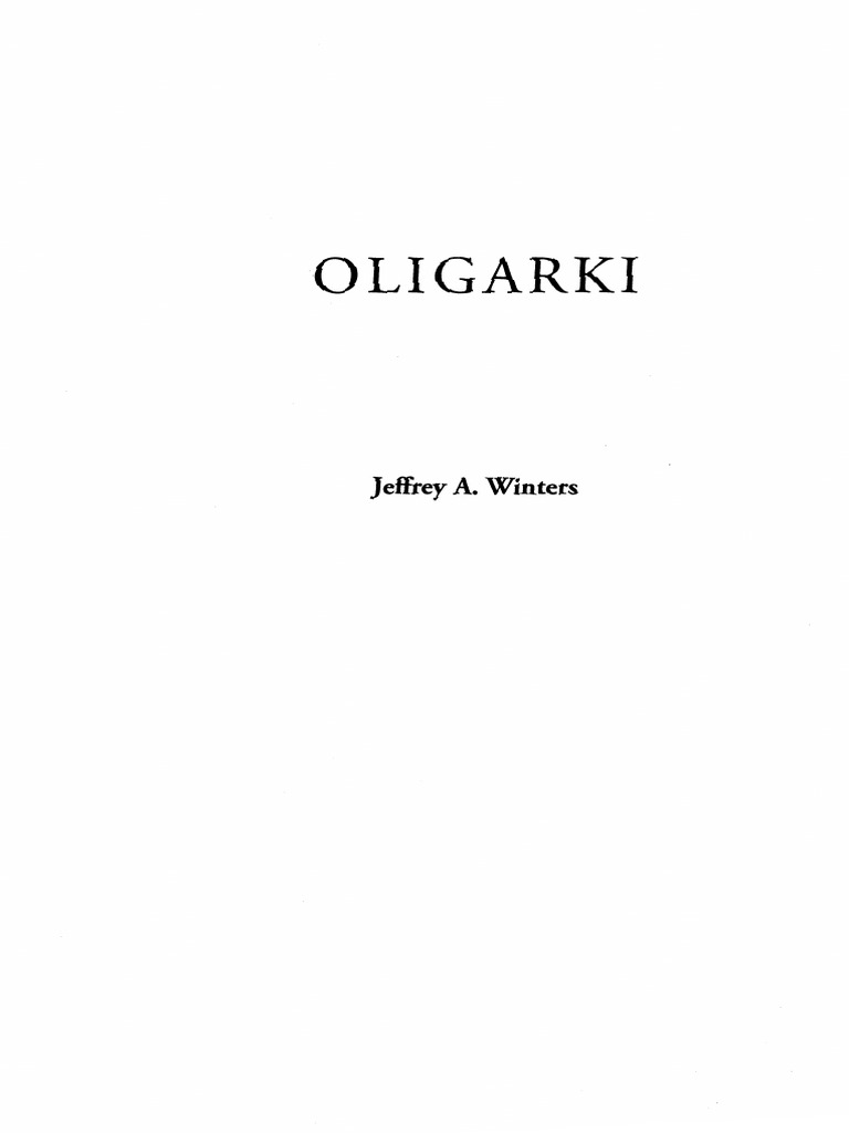 Oligarki - Jeffrey A. Winters | PDF