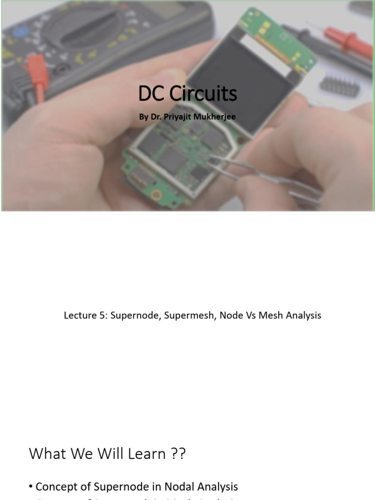 Lec 5 - PM | Download Free PDF | Electrical Network | Network Analysis ...