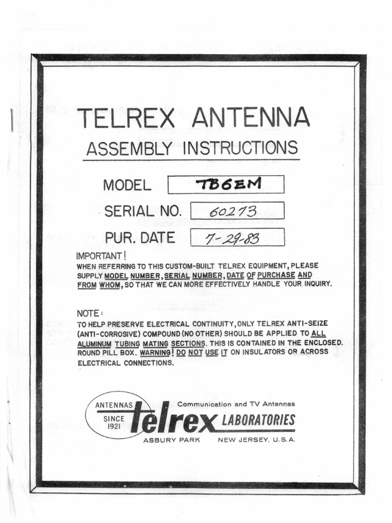 Telrex TB6EM | PDF