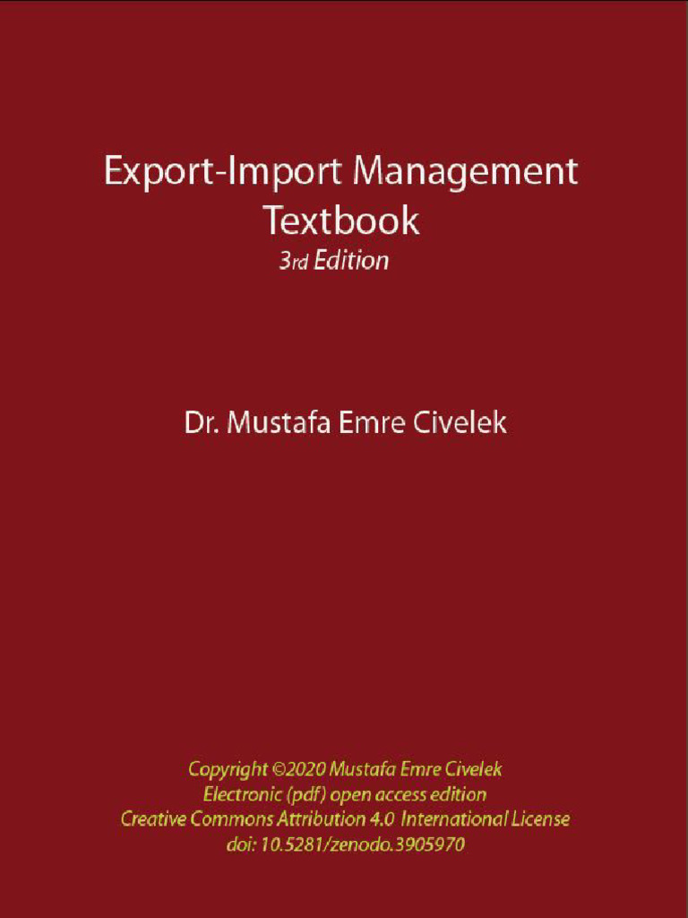 Third Edition Export-Import Textbook | PDF