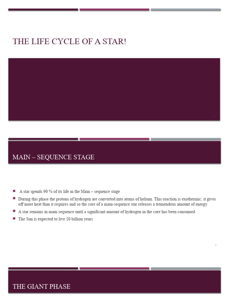 Lecture 3 Life Cycle of A Sun | PDF
