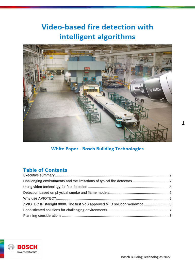 Bosch Whitepaper Aviotec | PDF | Sensor | Artificial Intelligence