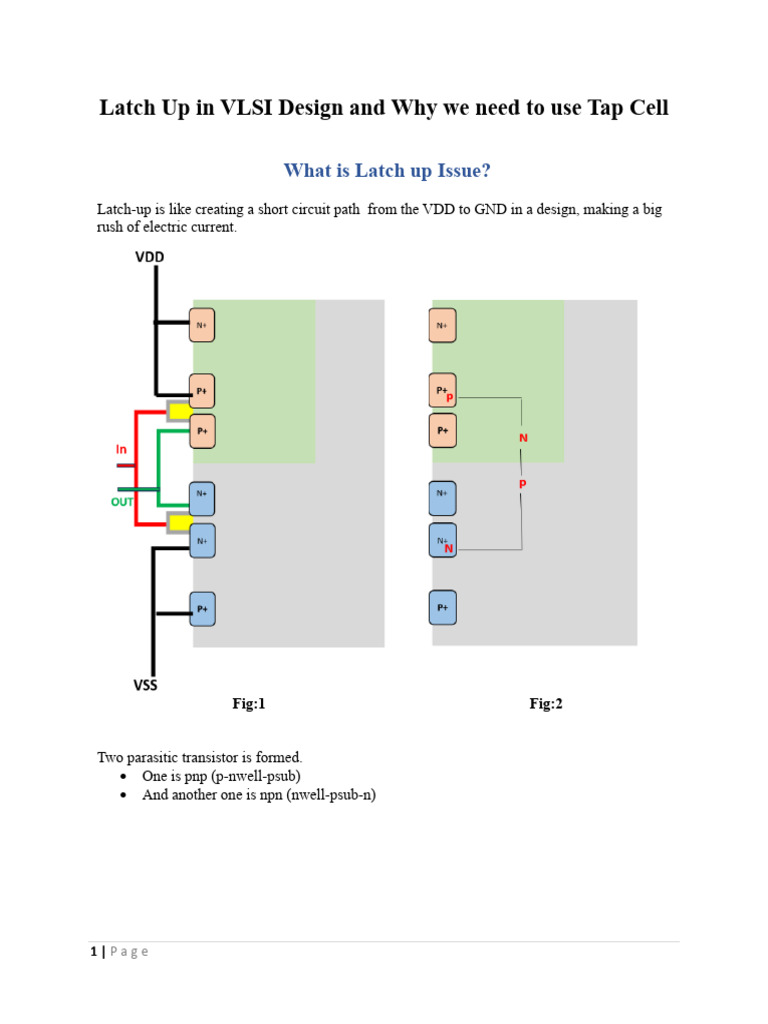 Latch Up In Vlsi Design And Why We Need To Use Tap Cell Pdf Bipolar