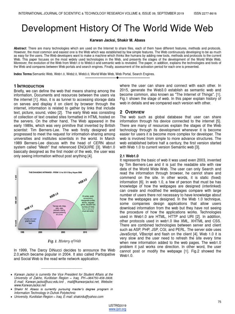 Development History of The World Wide Web | PDF Development History of The World Wide Web | PDF