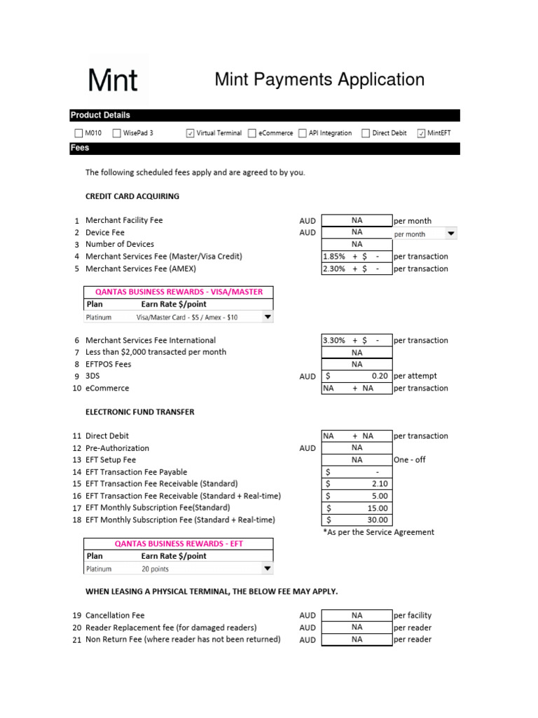 GEDDA, MUSA - Mint Application Form AU | PDF