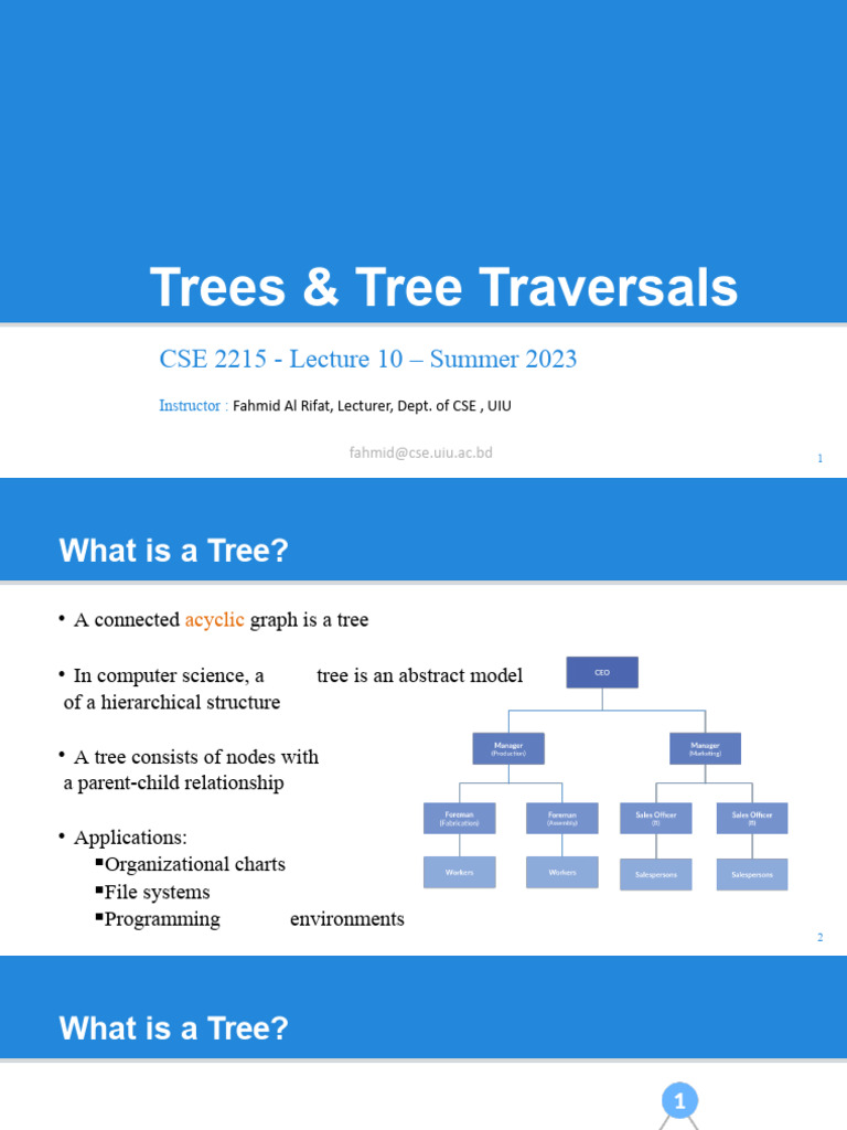 Tree And Tree Traversal Pdf Theoretical Computer Science Computer