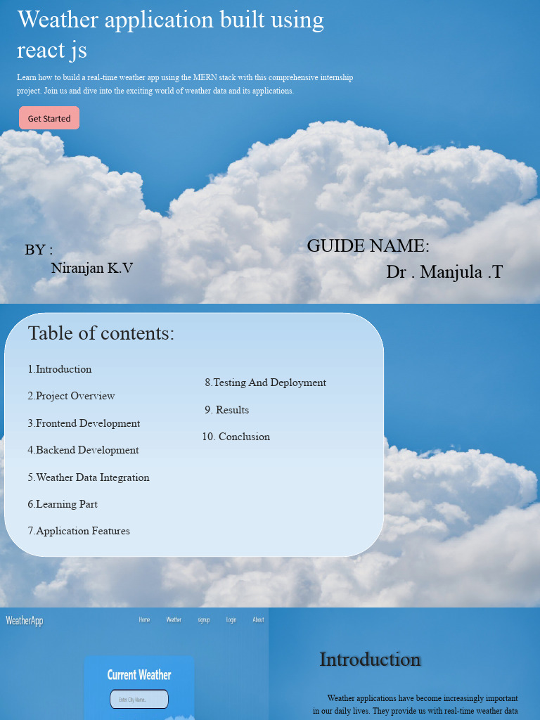 Weather Application Built By React Js Mini Project4 Pdf