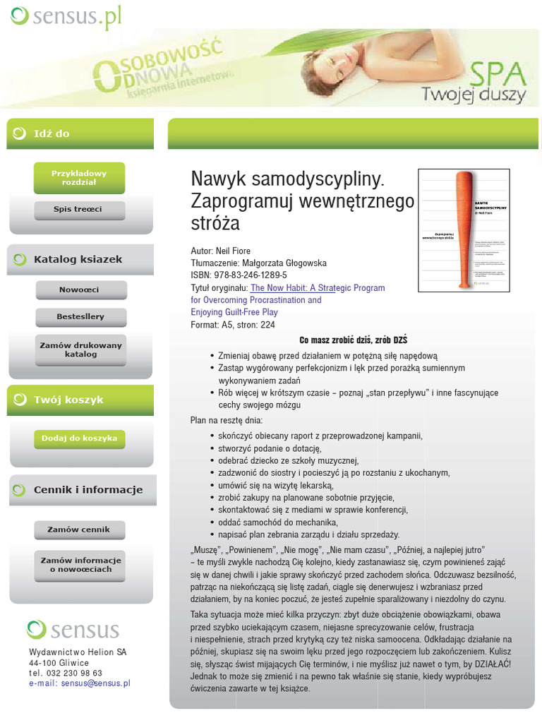 Nawyk Samodyscypliny Zaprogramuj Wewnetrznego Stroza | PDF