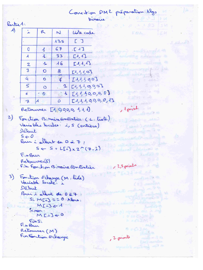 Correction DM2 Preparation Mars | PDF