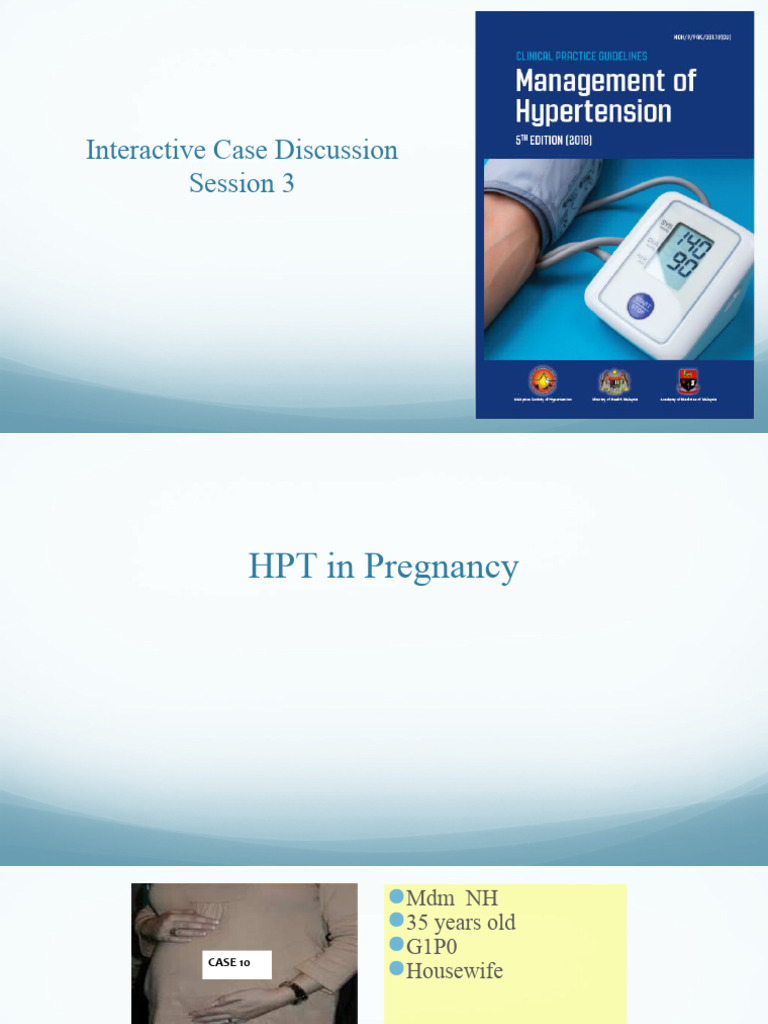 3rd Case Session ToT CPG HPT | PDF | Hypertension | Medicine