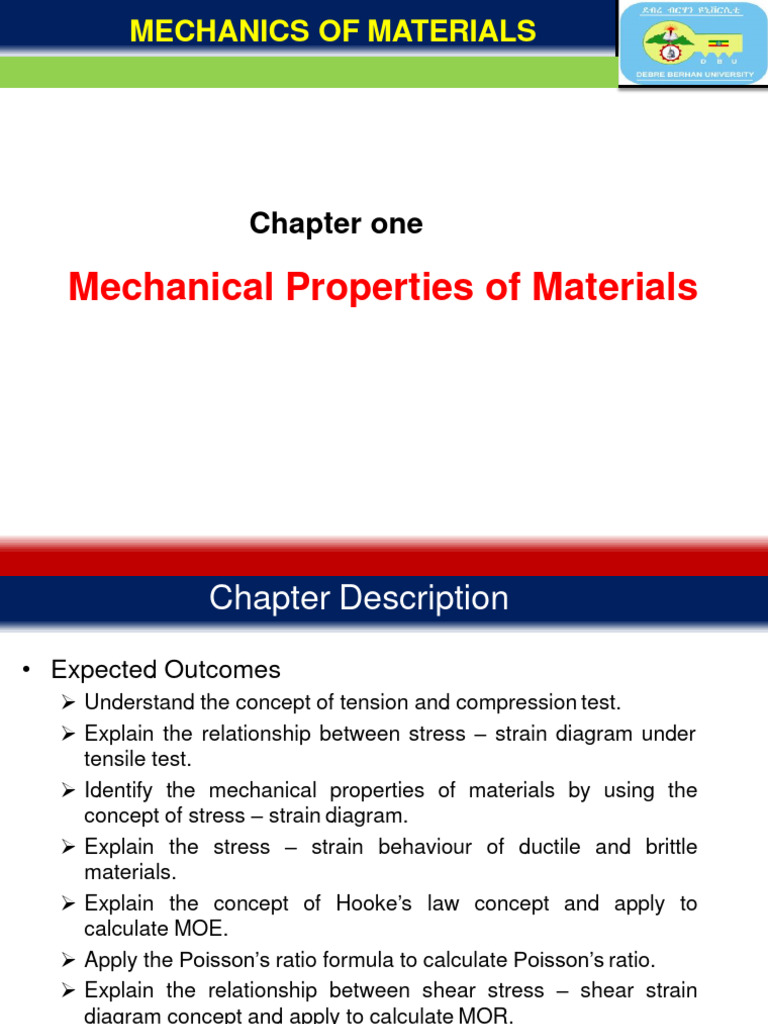 Mechanical Properties of Material | PDF