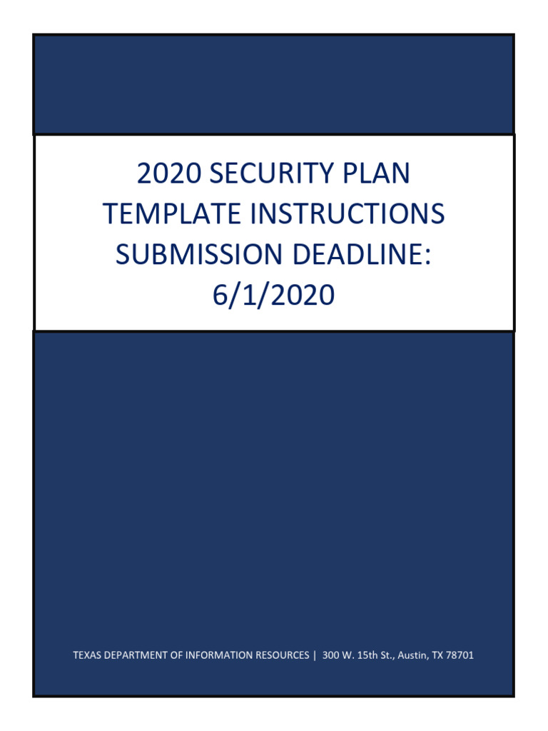 2020 Security Plan Template Instructions | PDF | Computer Security | Security
