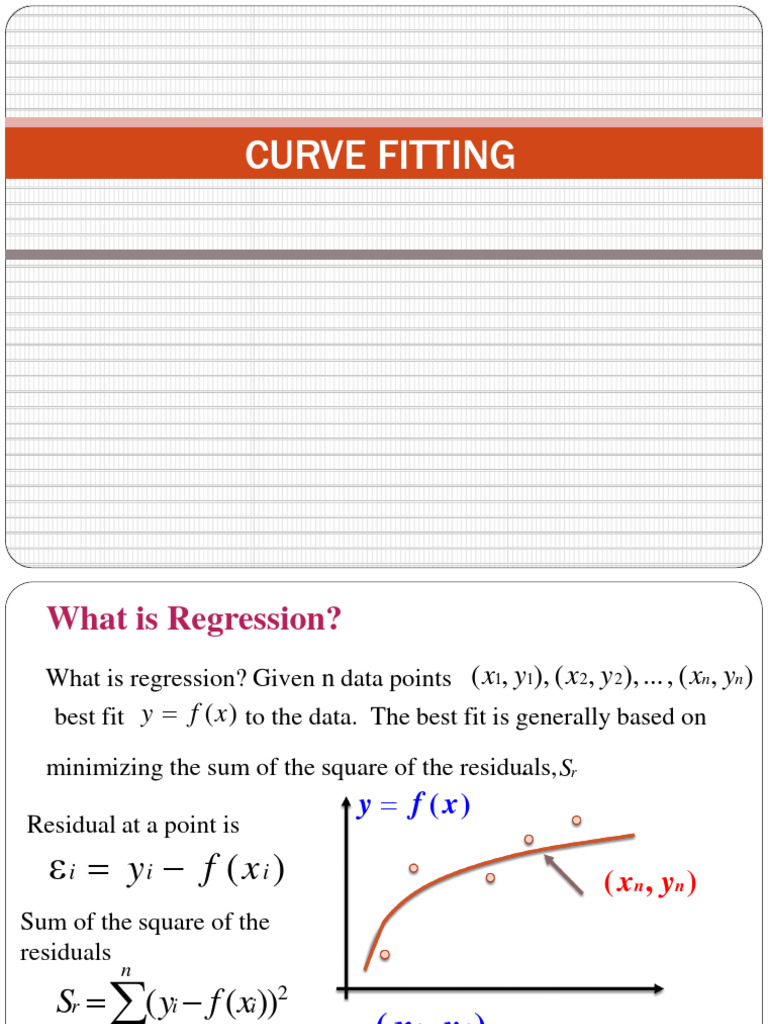 Curve Fitting | Download Free PDF | Errors And Residuals | Regression ... Curve Fitting | Download Free PDF | Errors And Residuals | Regression ...