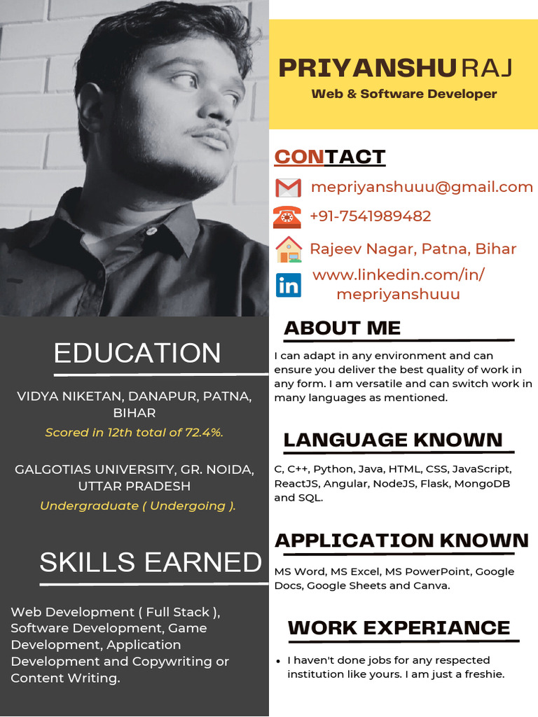 PRIYANSHU | PDF | Career & Growth