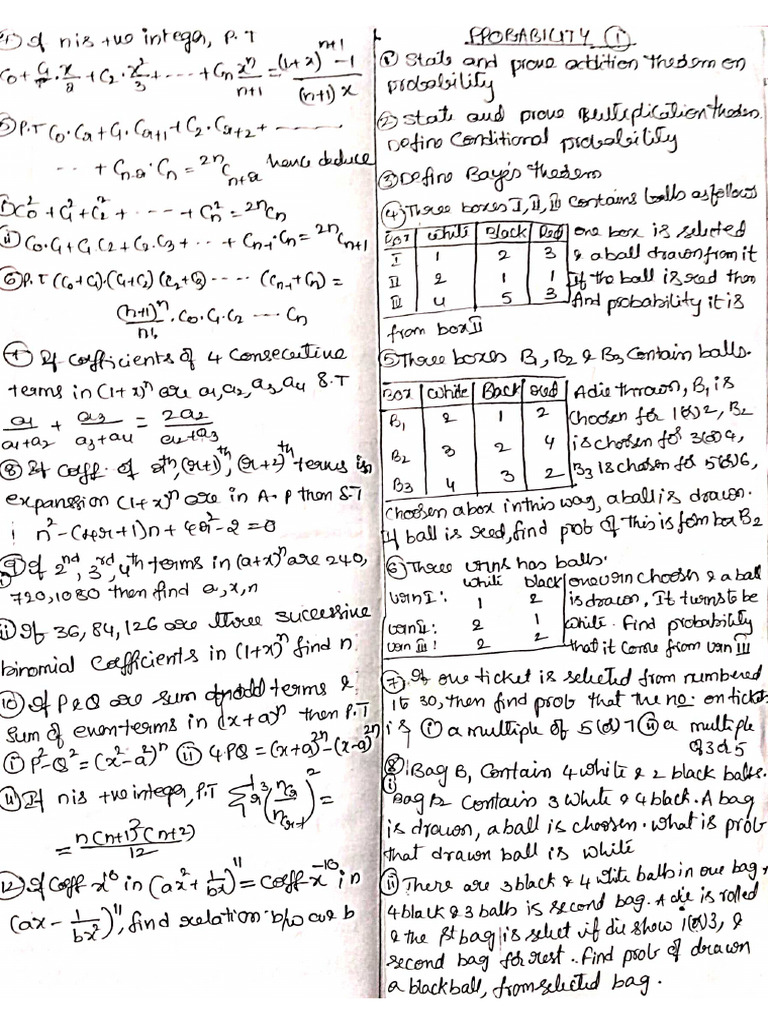 Maths 2A IPE Imp Questions | PDF