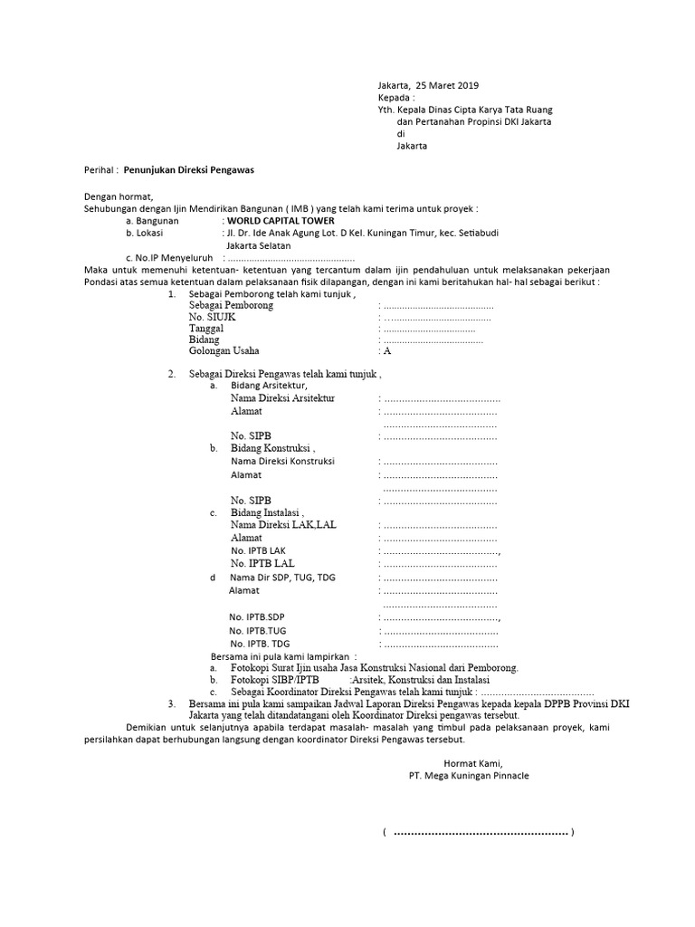 Penunjukan Direksi Pengawas Proyek WCT | PDF | Seni | Komputer