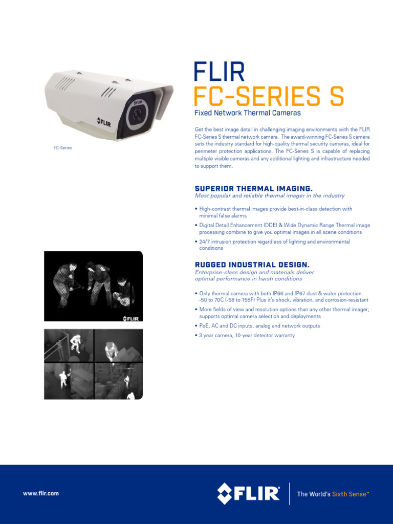 FLIR FC Series S Datasheet | Download Free PDF | Camera | Thermography
