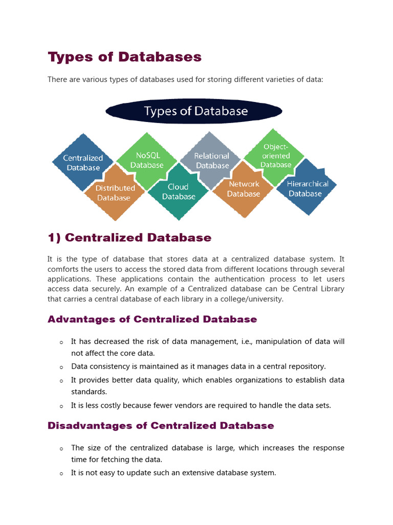Types | PDF | Databases | Relational Database