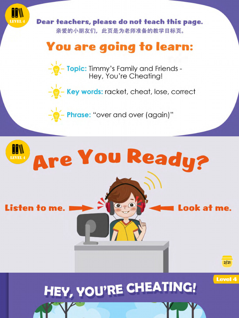 L4 U1 Lesson 6 Hey, You'Re Cheating! | PDF