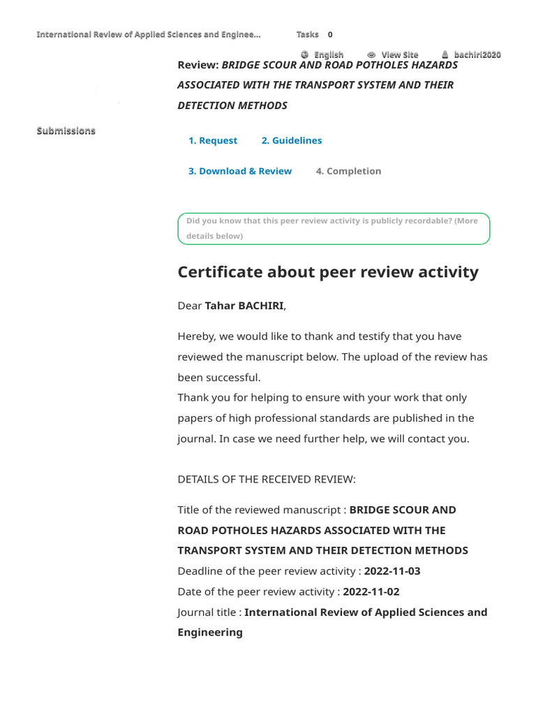 Review - Bridge Scour and Road Potholes Hazards Associated With The ...