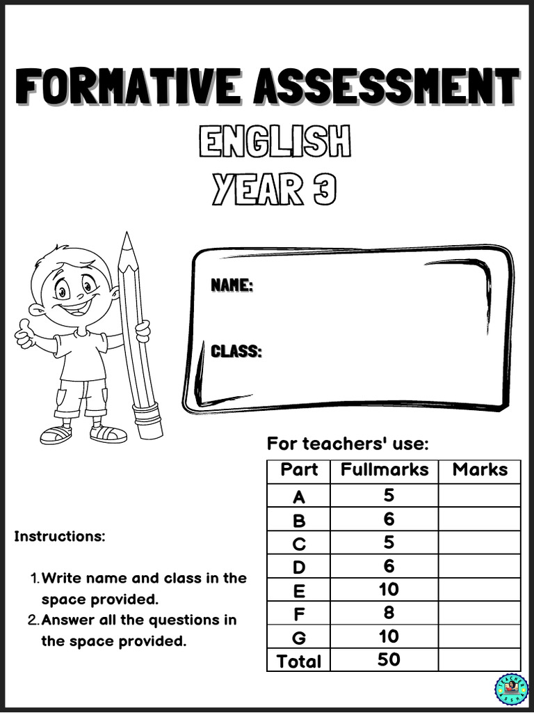 Year 3 English Formative Assessment | PDF | Workweek And Weekend