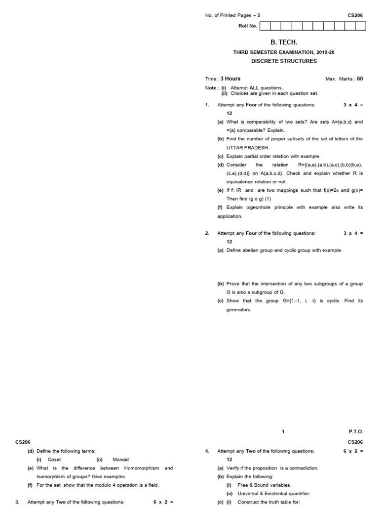 Cs206 Final Pdf Group Mathematics Algebra
