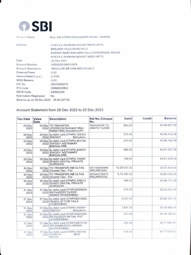Description Txn Date Value Pdf Debits And Credits Cheque