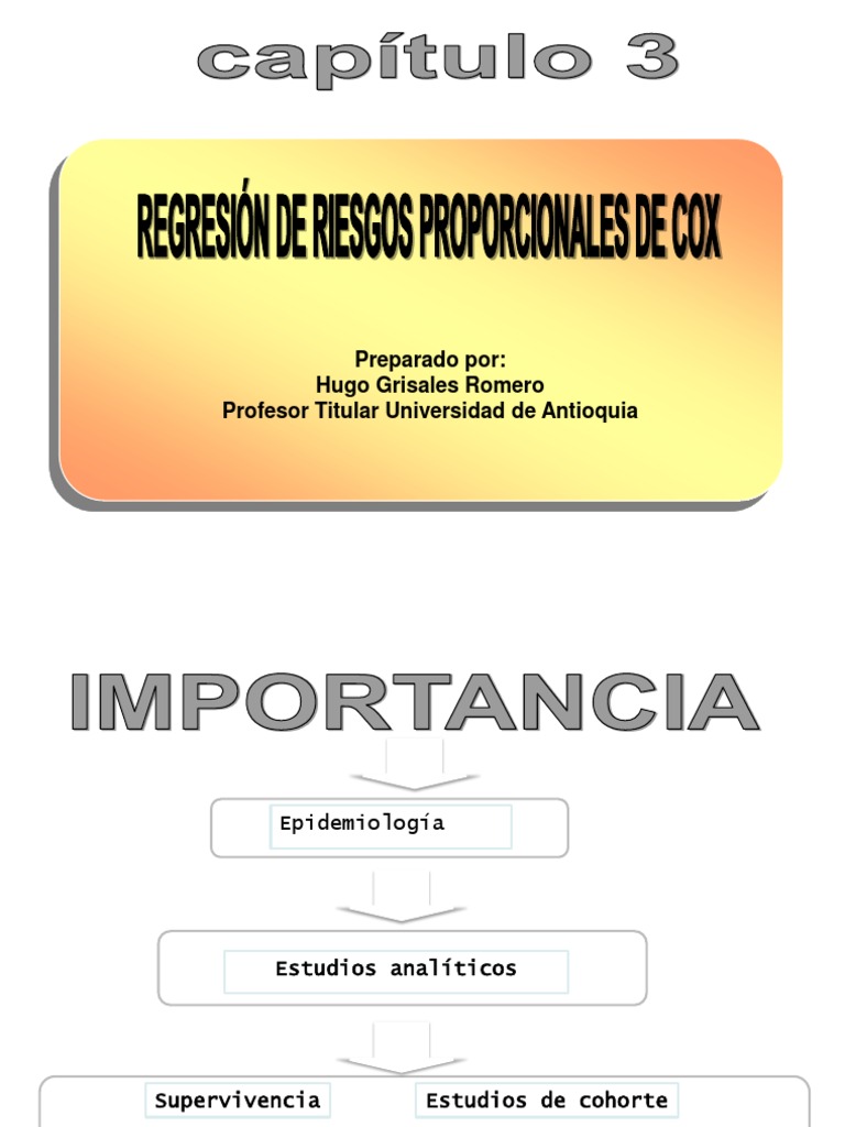 Regresión de Riesgos Proporcionales de Cox | PDF | Logaritmo | Estadísticas