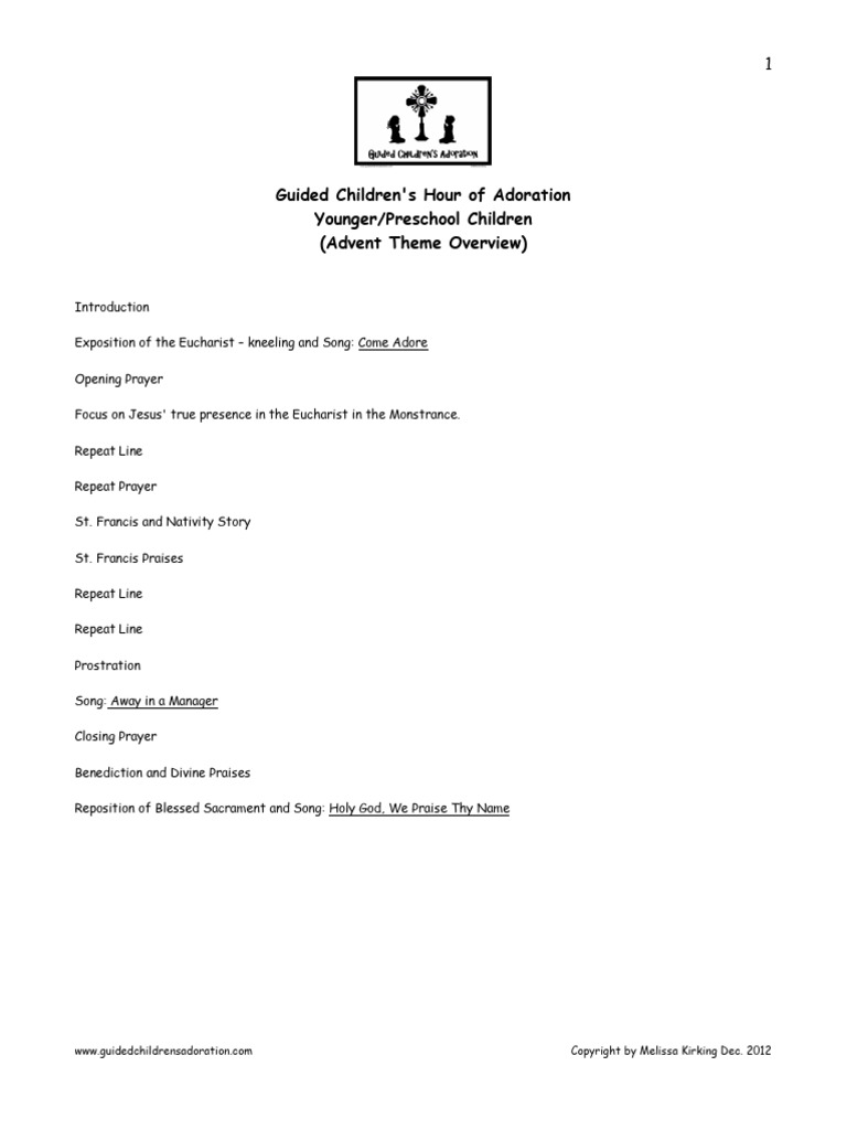 Younger-Preschool Advent Theme Updated Plans | PDF | Eucharist | Blessing