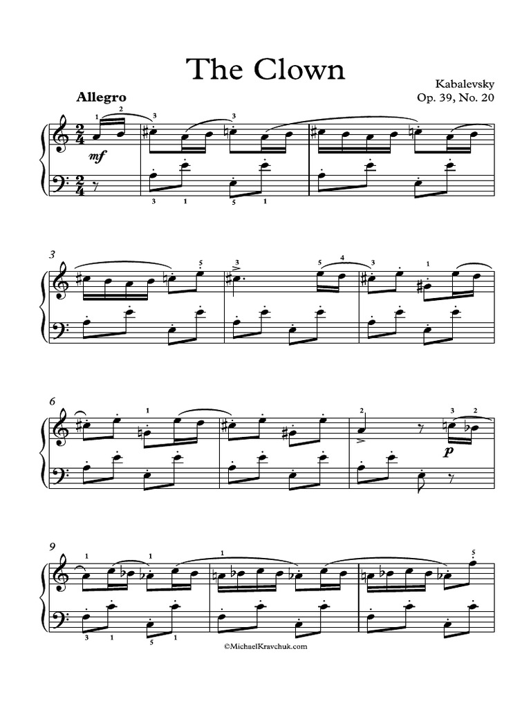 Kabalevsky The Clown | PDF