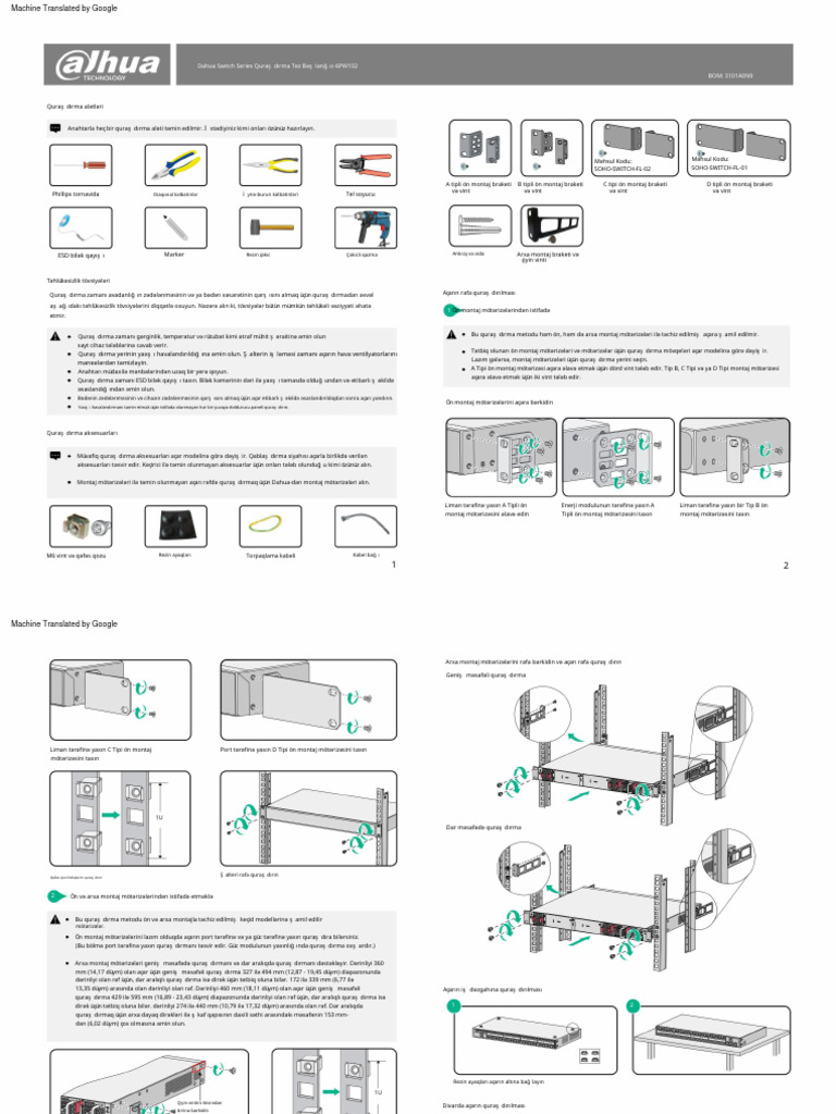 DH-S5500-24GF4XF-E Dahua Switch Installation | PDF