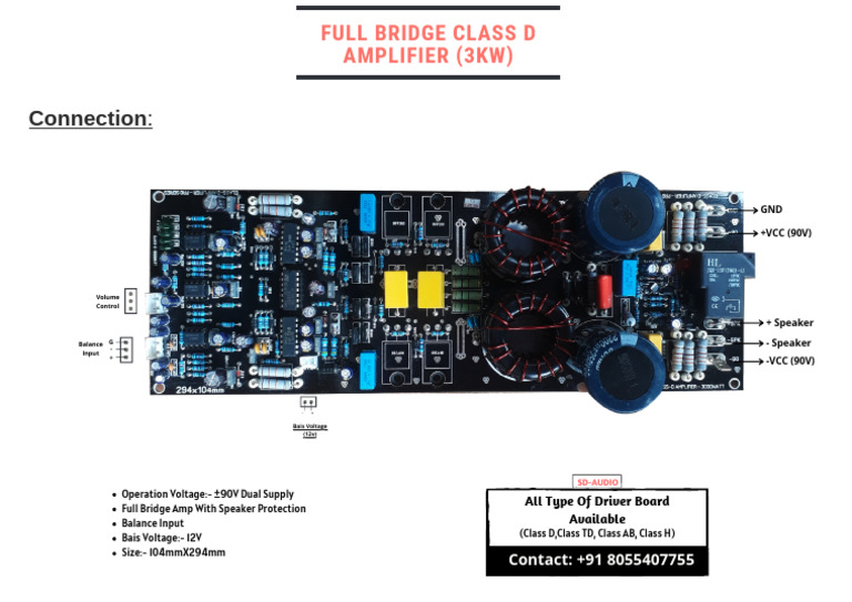 Full Bridge Class D Amplifier | PDF