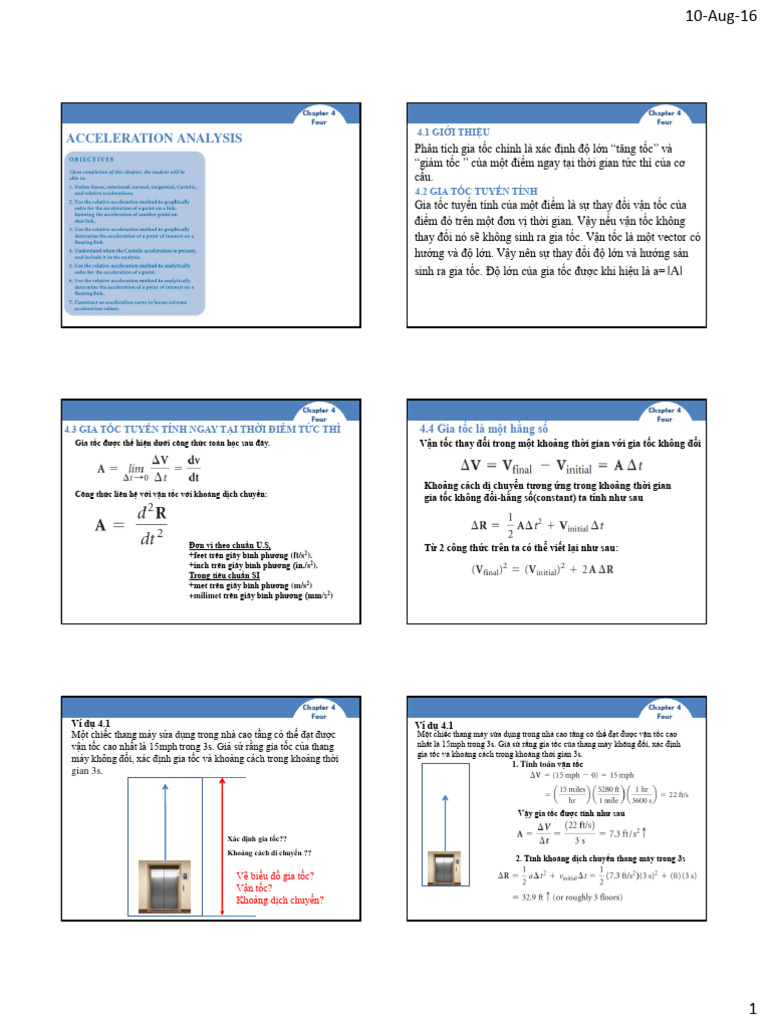 Chapter4. Acceleration Analysis - Viet | PDF