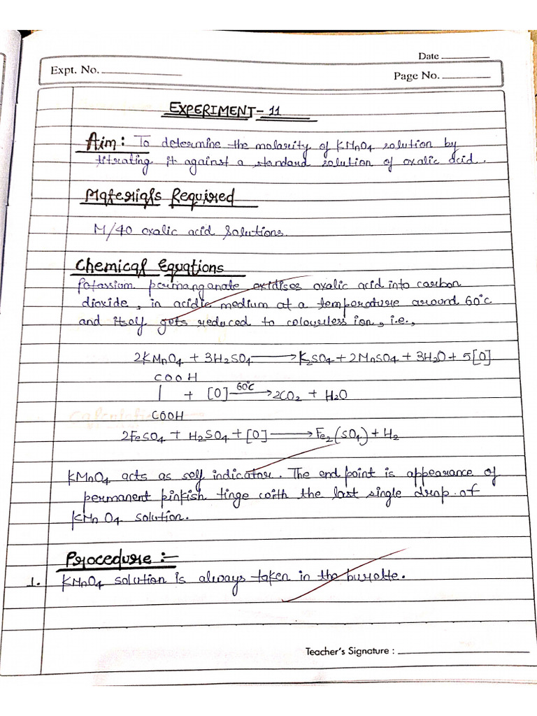 Experiment Chemistry | PDF