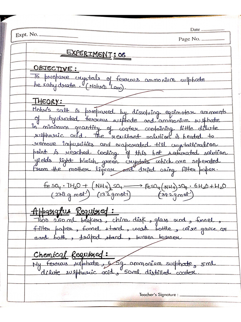 Old Experiment No.6 and 7 Which Are Not Clearly Visible. | PDF