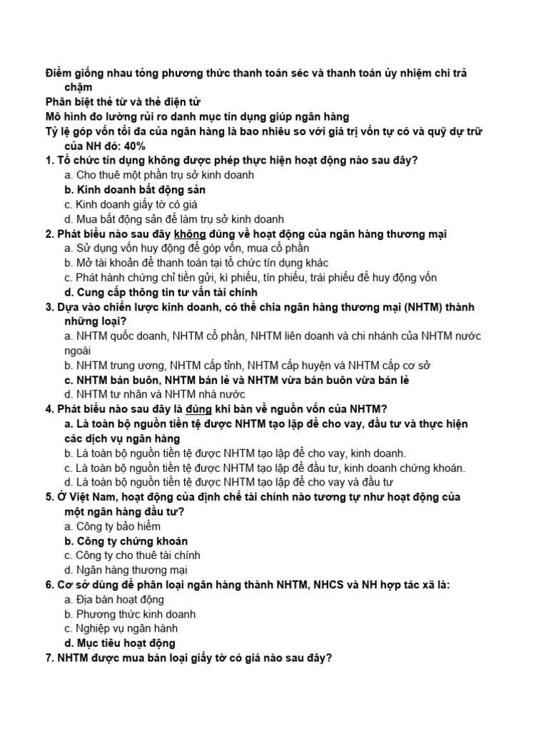 Trac Nghiem HDKDNH 1 | PDF