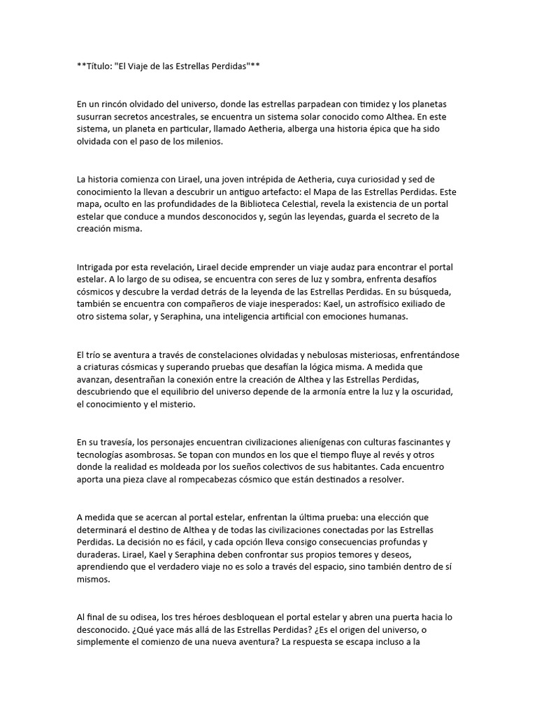 El Viaje de Las Estrellas Perdidas | PDF | Universo | Estrellas