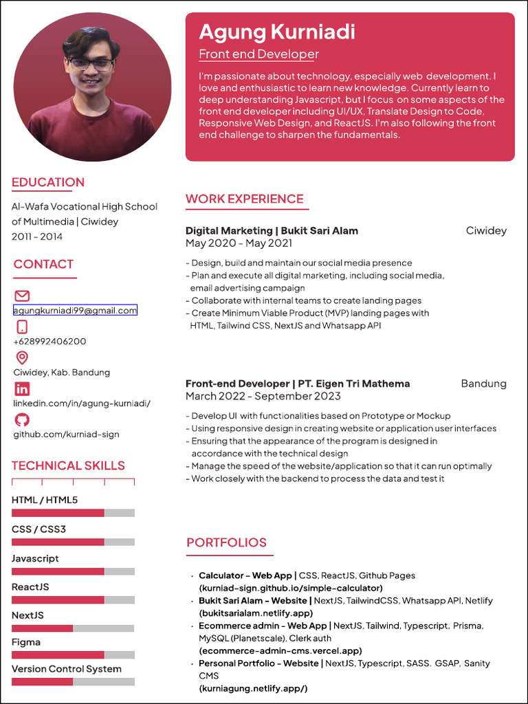 CV Agung Kurniadi | PDF