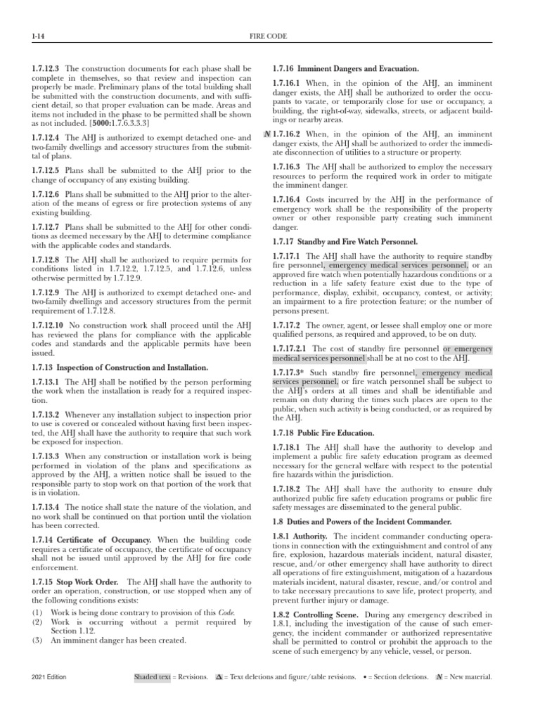 NFPA 1, Fire Code 2021 Edition 17 | PDF | Technology & Engineering