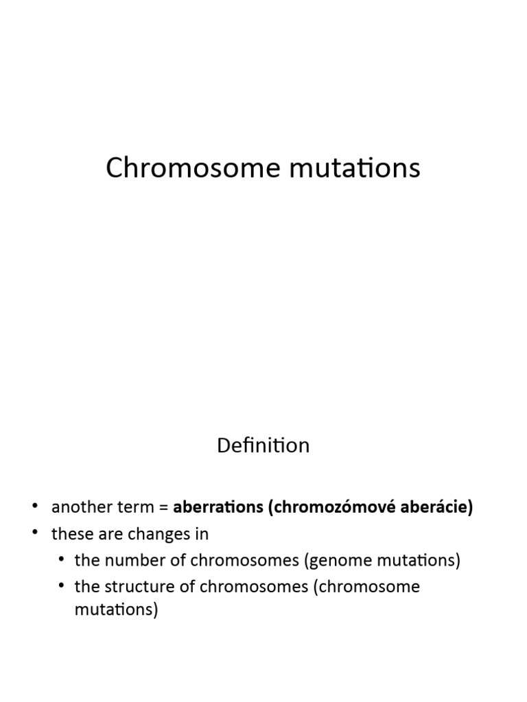 2 Chromosome and Genome Mutations - Kópia | PDF | Ploidy | Genetics
