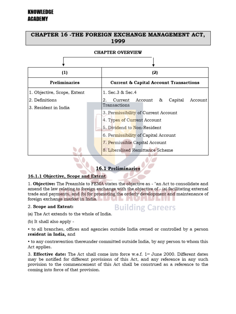 FEMA | PDF | Reserve Bank Of India | Cheque