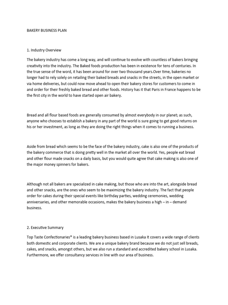 BAKERY BUSINESS-WPS Office | PDF | Bakery | Breads