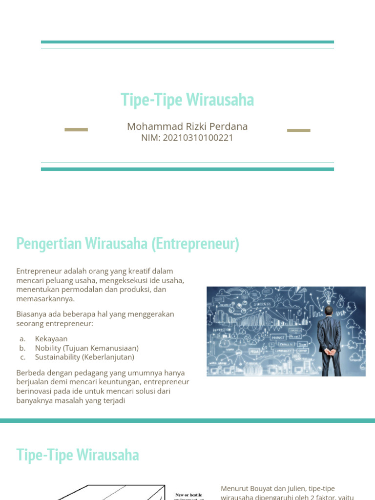 Tipe Tipe Wirausaha | PDF