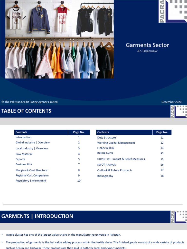 Garments Sector - PACRA Research - Dec20 - 1607595607 | PDF