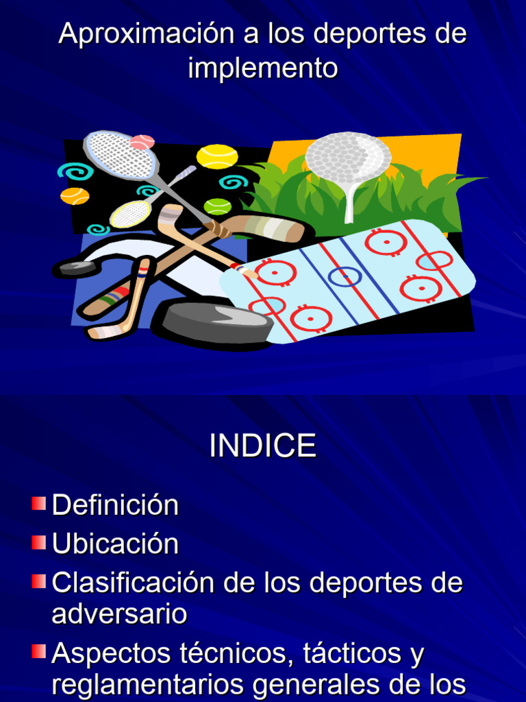 Deportes de Implemento y Adversario | PDF | Deportes | Deportes atléticos