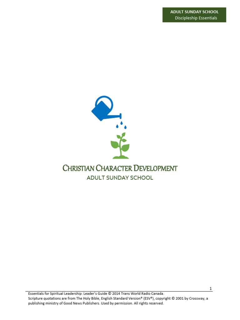CDev Adult Sunday School | PDF | Career & Growth | Religion & Spirituality