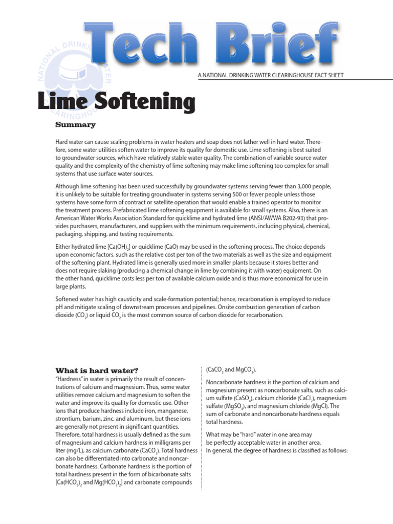 Lime Softening | PDF